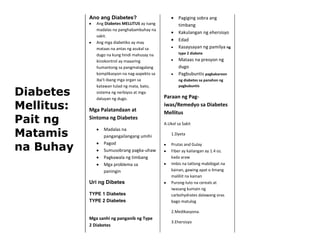Diabetes mellitus12 pamphlet | DOCX