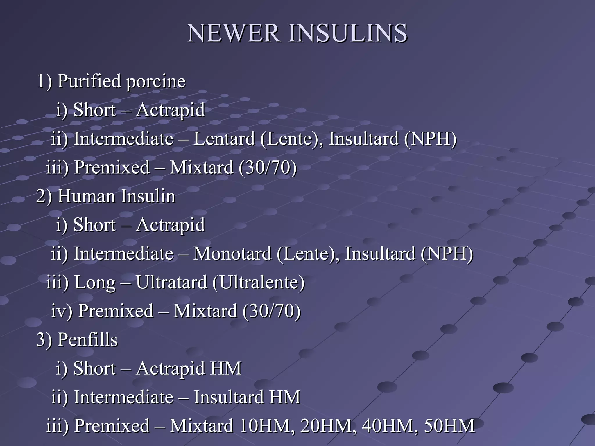 Pharmacology of type 1 Diabetes mellitus Insulin | PPT