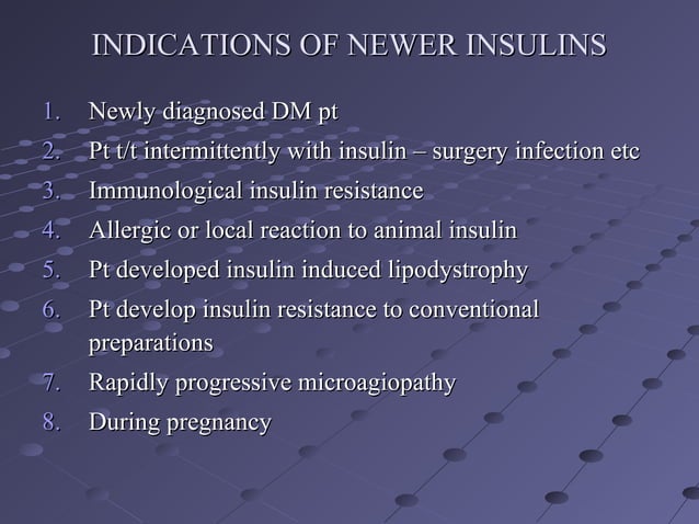 Pharmacology of type 1 Diabetes mellitus Insulin | PPT