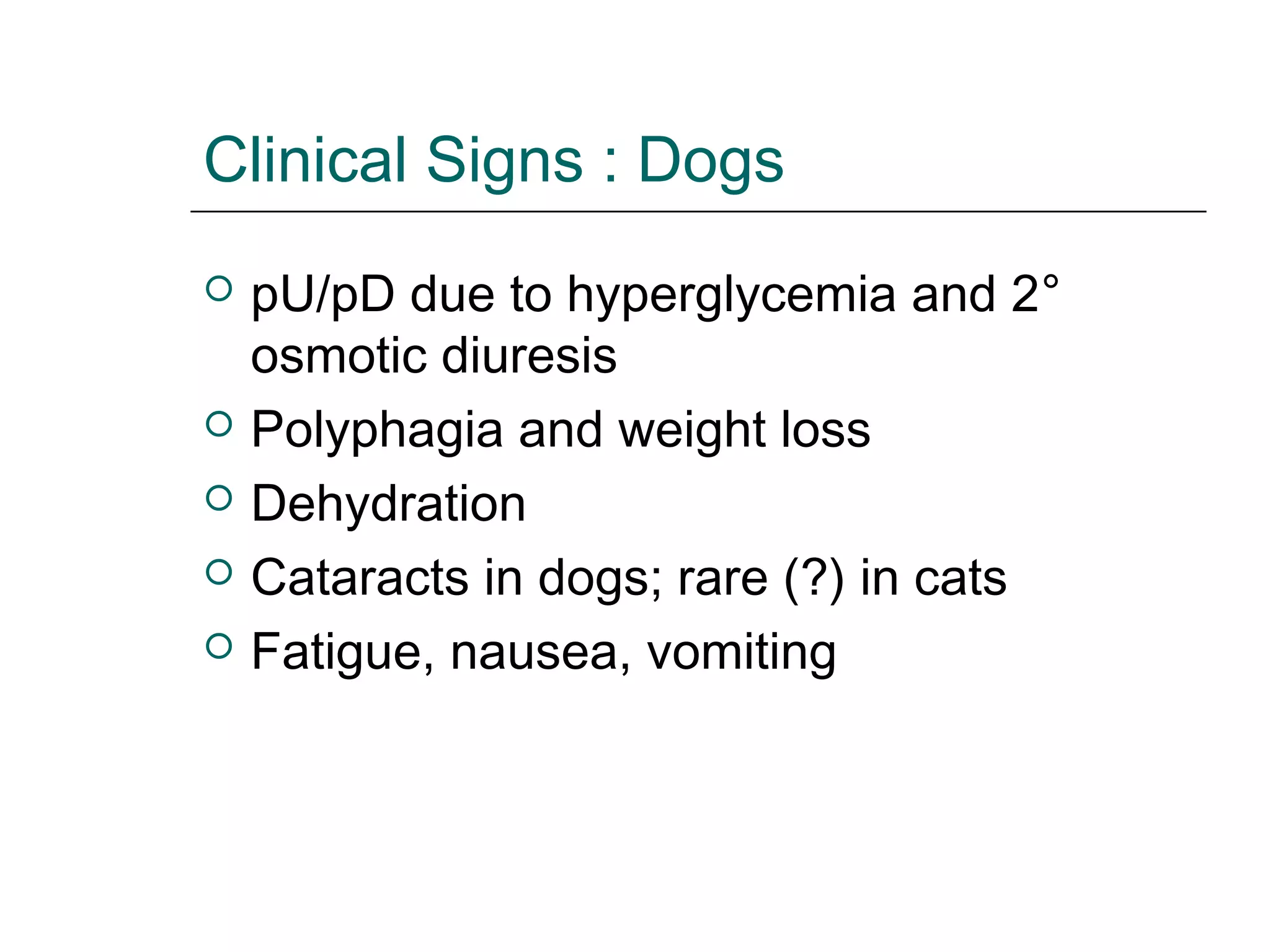 Diabetes mellitus in Dogs. | PPT