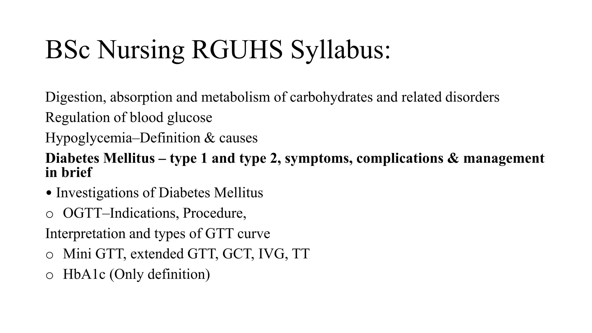 Diabetes Mellitus and Investigations notest for Bsc Nursing students.pdf