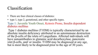 Diabetes mellitus and types | PPTX