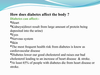 DIABETES MELLITUS E. Contant.pptx. Chronic disease | PPTX