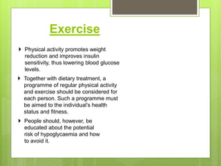 Diabetes Mellitus Types Diet and Exercise | PPT