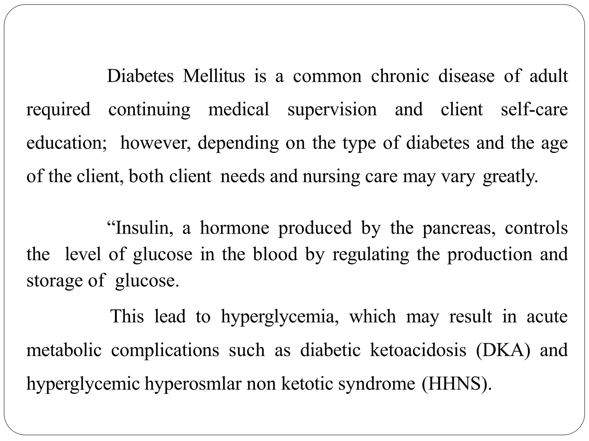 Diabetes mellitus ppt | PPTX