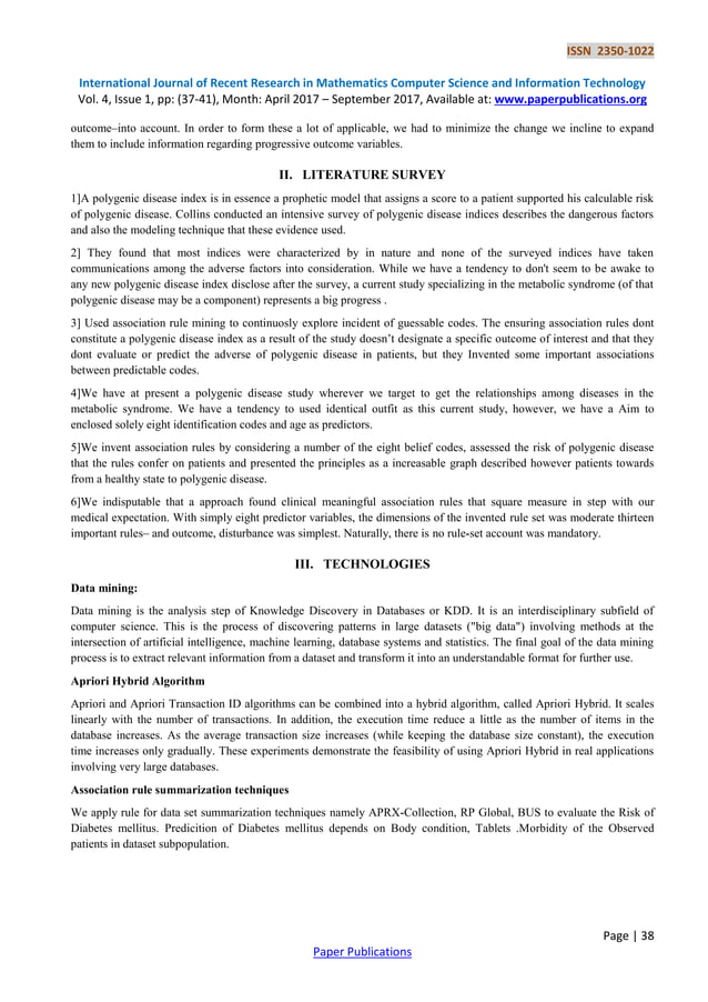Diabetes Mellitus Prediction System Using Data Mining | PDF