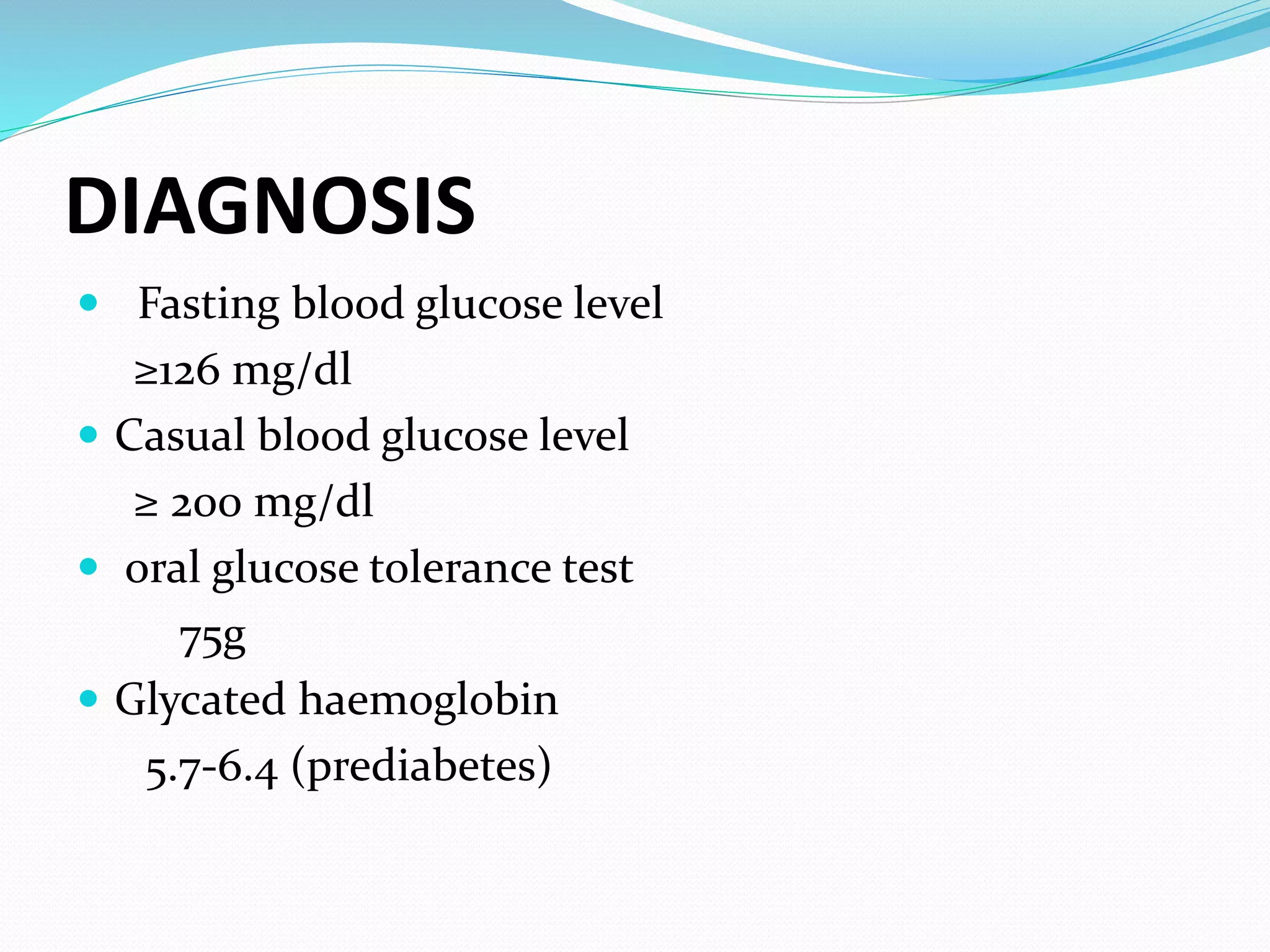 Diabetes mellitus presentation | PPTX