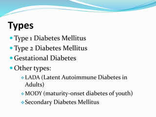 Diabetes mellitus presentation | PPTX