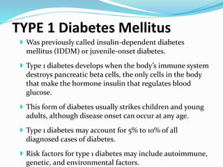 Diabetes mellitus presentation | PPTX