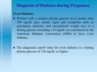 Diabetes mellitus in pregnancy | PPTX