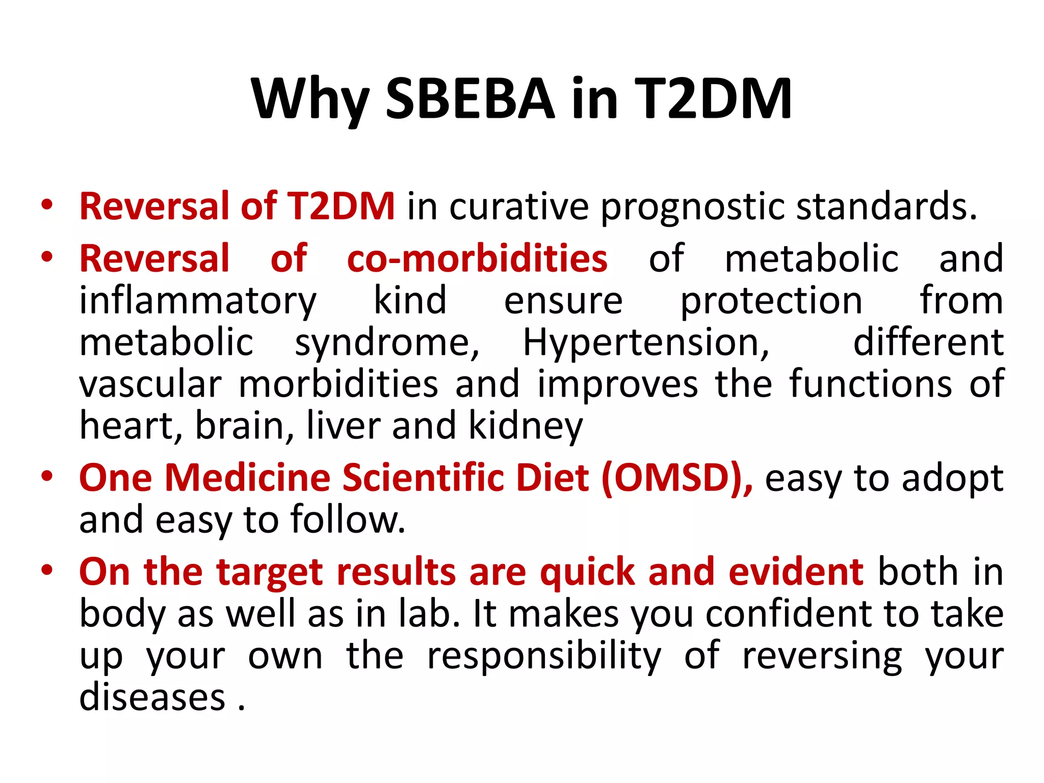 Scope of SBEBA in Type 2 Diabetes | PPTX