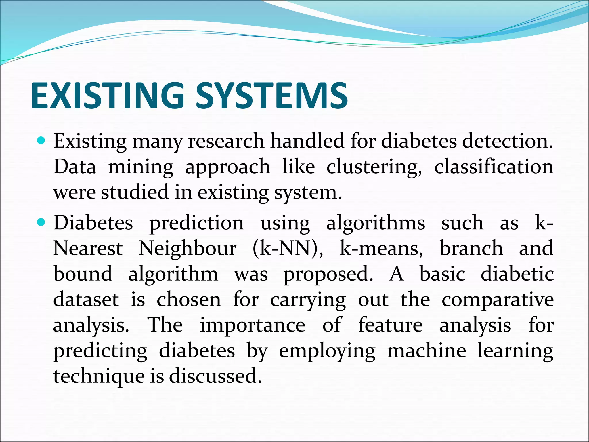 Diabetes Prediction Using Machine Learning Ppt Diabetes Diseases