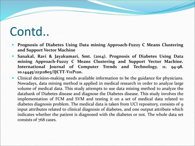 Diabetes prediction using machine learning | PPT | Diabetes | Diseases ...