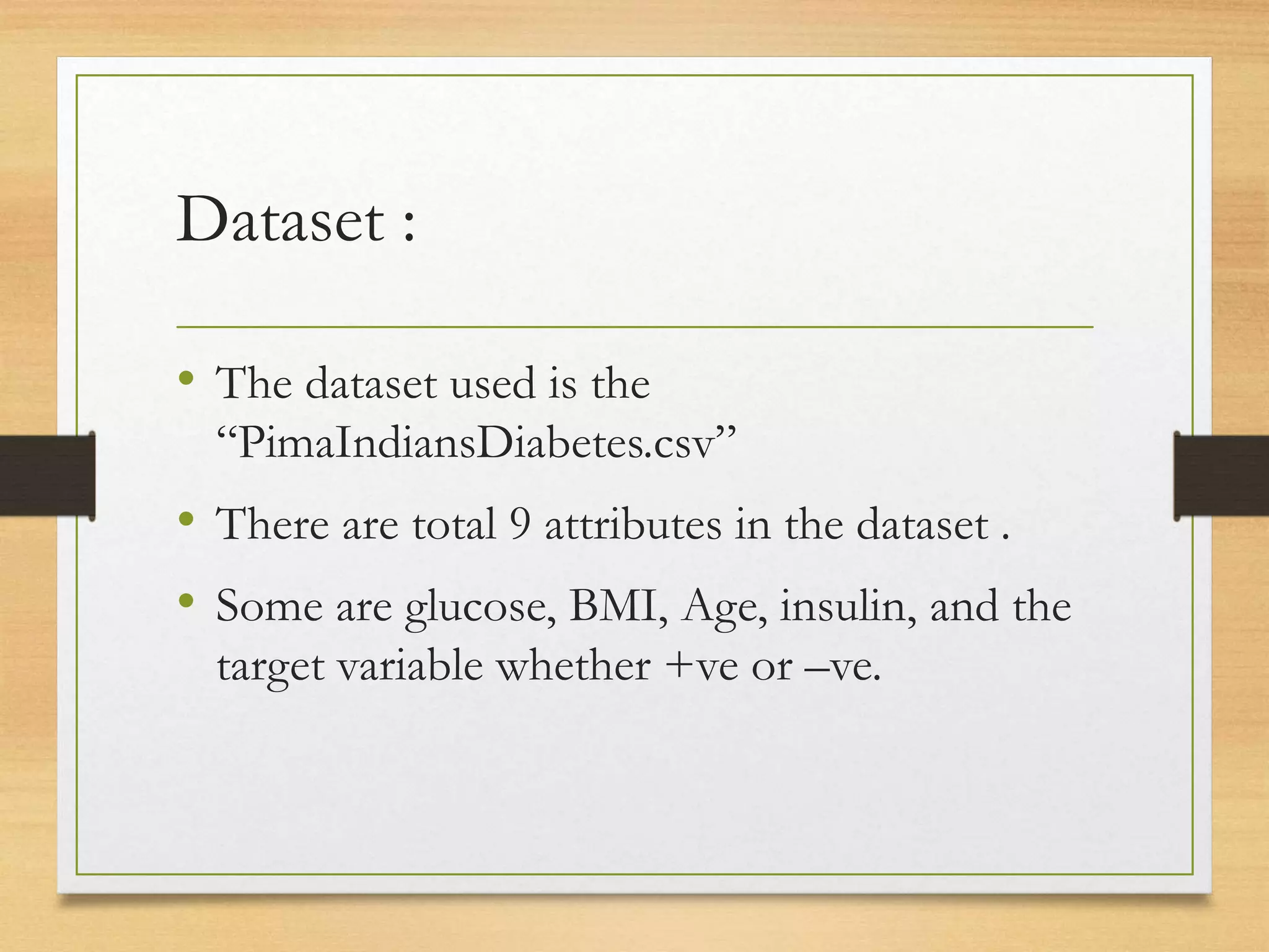 Diabetes prediction with r(using knn) | PPTX