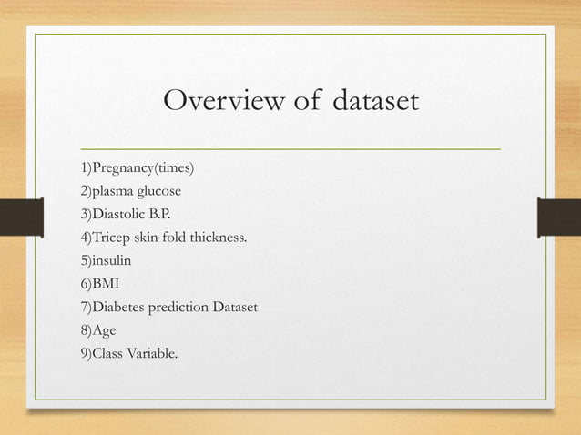 Diabetes prediction with r(using knn) | PPTX | Diabetes | Diseases and ...