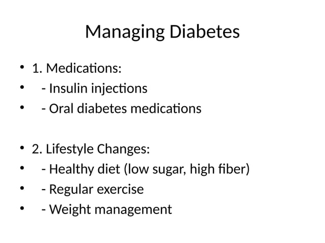introduction to Diabetes, conditions and information | PPTX