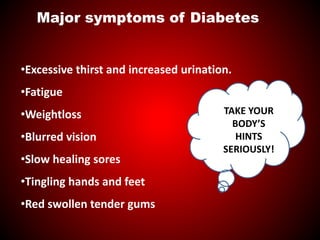 Diabetes presentation 1 complete one | PPTX