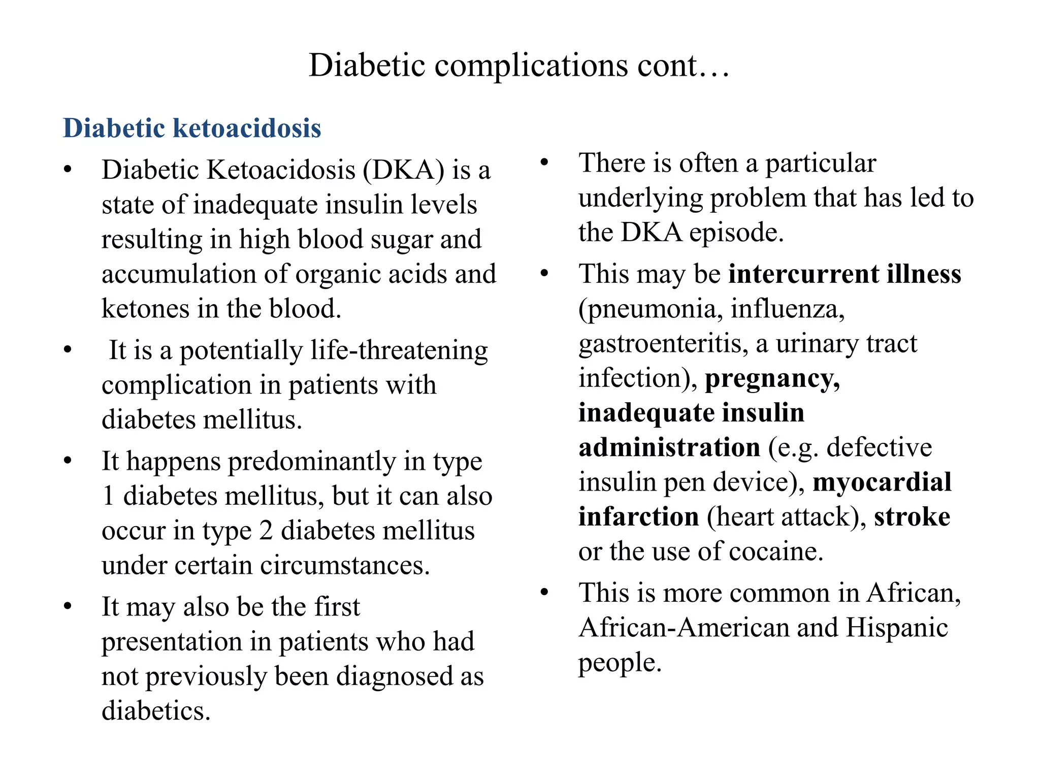 COMPLICATIONS, MANAGEMENT AND TREATMENT APPROACH OF DIABETES MELLITUS ...