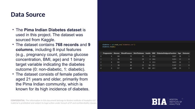 Diabetes Prediction Using Machine Learning: A Data-Driven Approach | PPTX