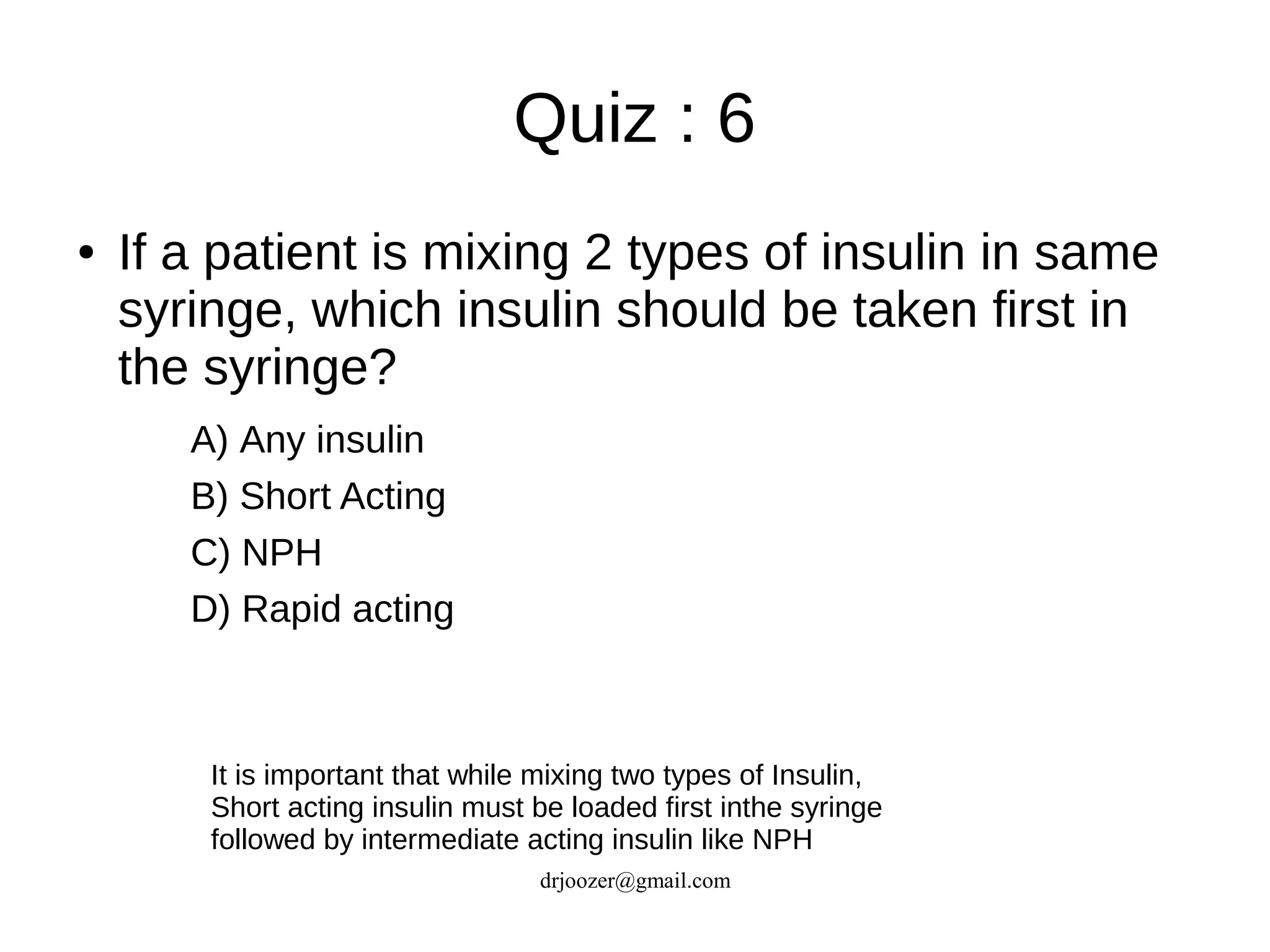 Diabetes Quiz | ODP