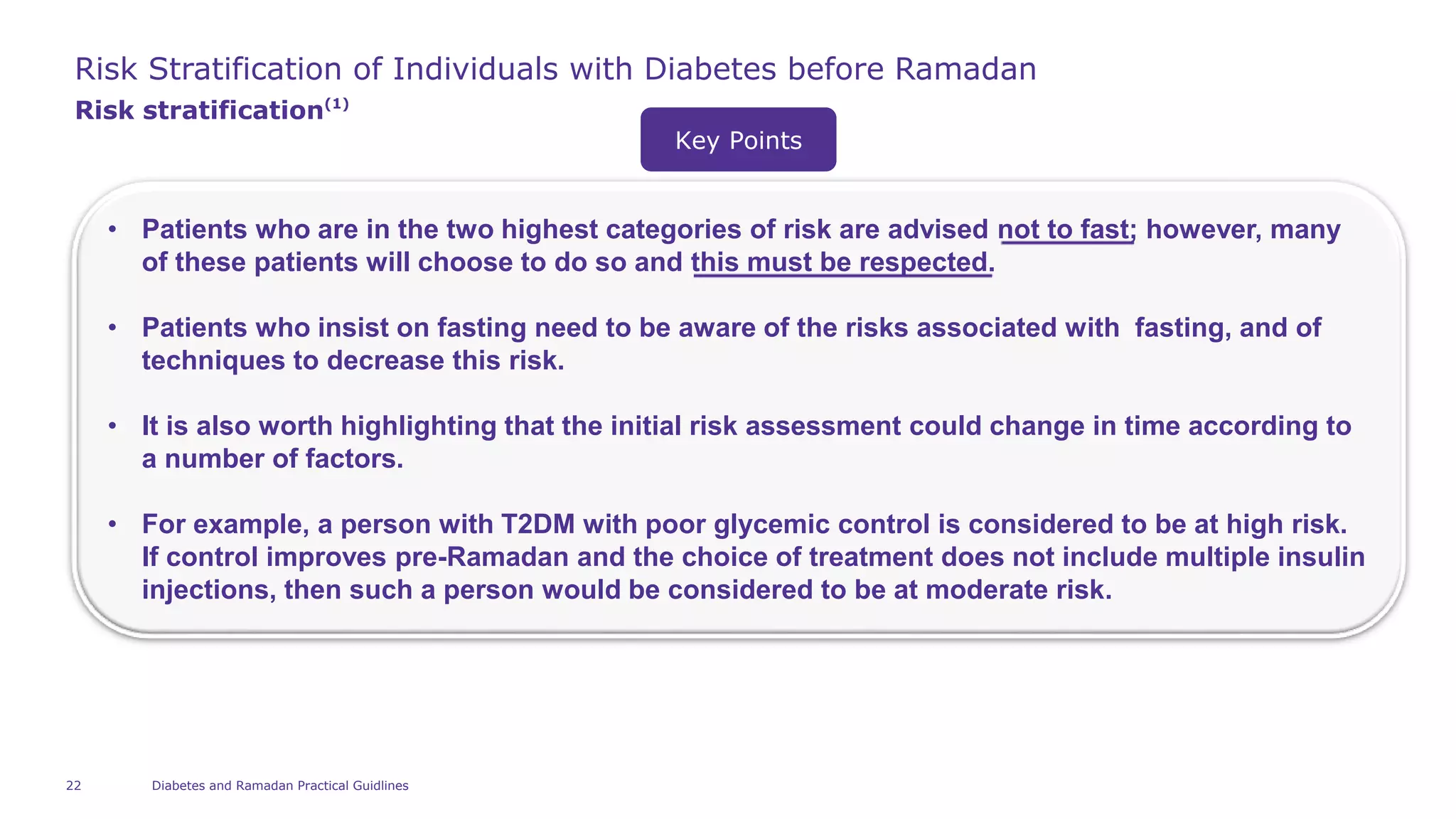 Diabetes & ramadan practical guidelines | PPTX