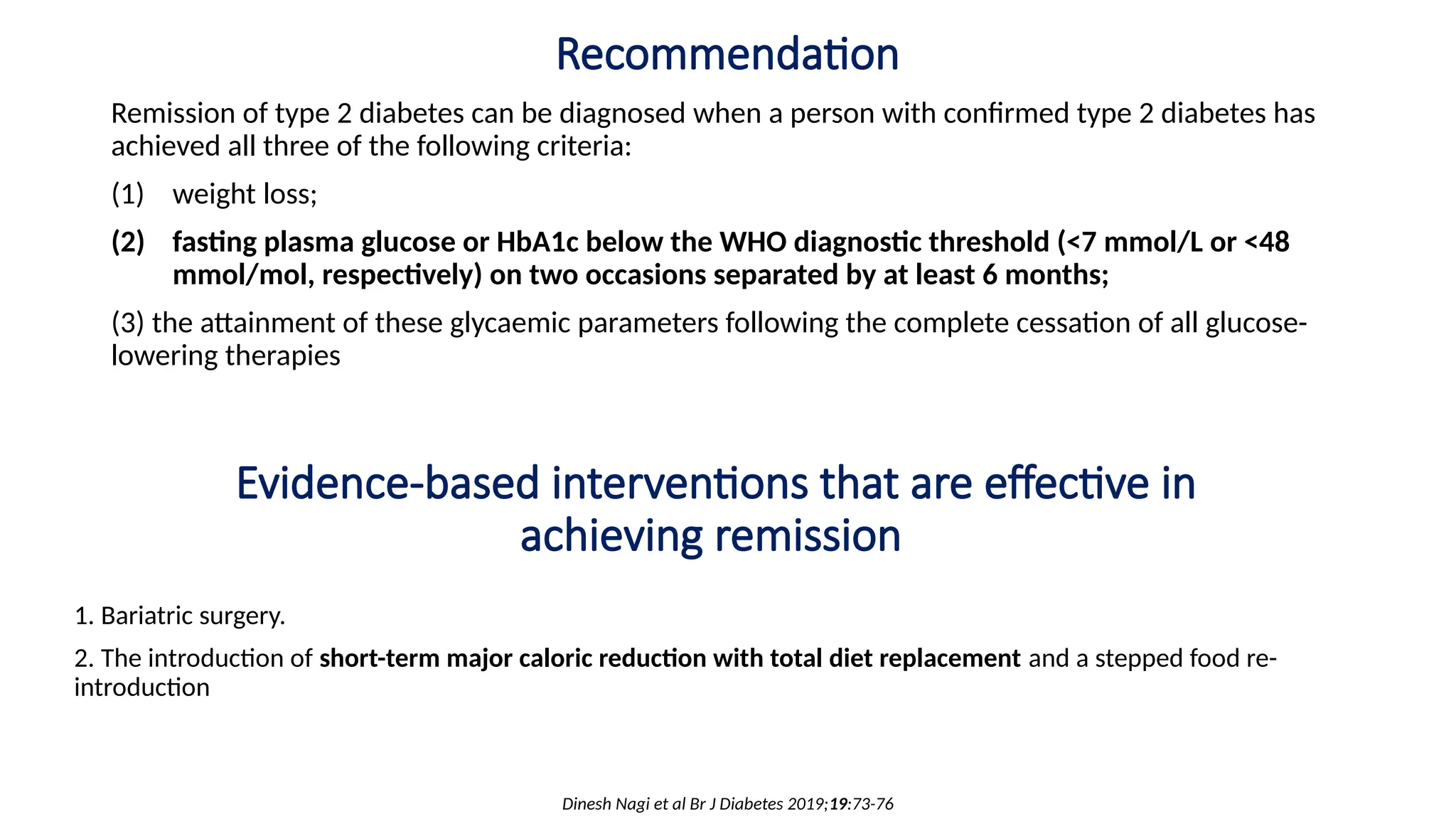 Diabetes Reversal and Remission an update in 2022 - Copy.pptx