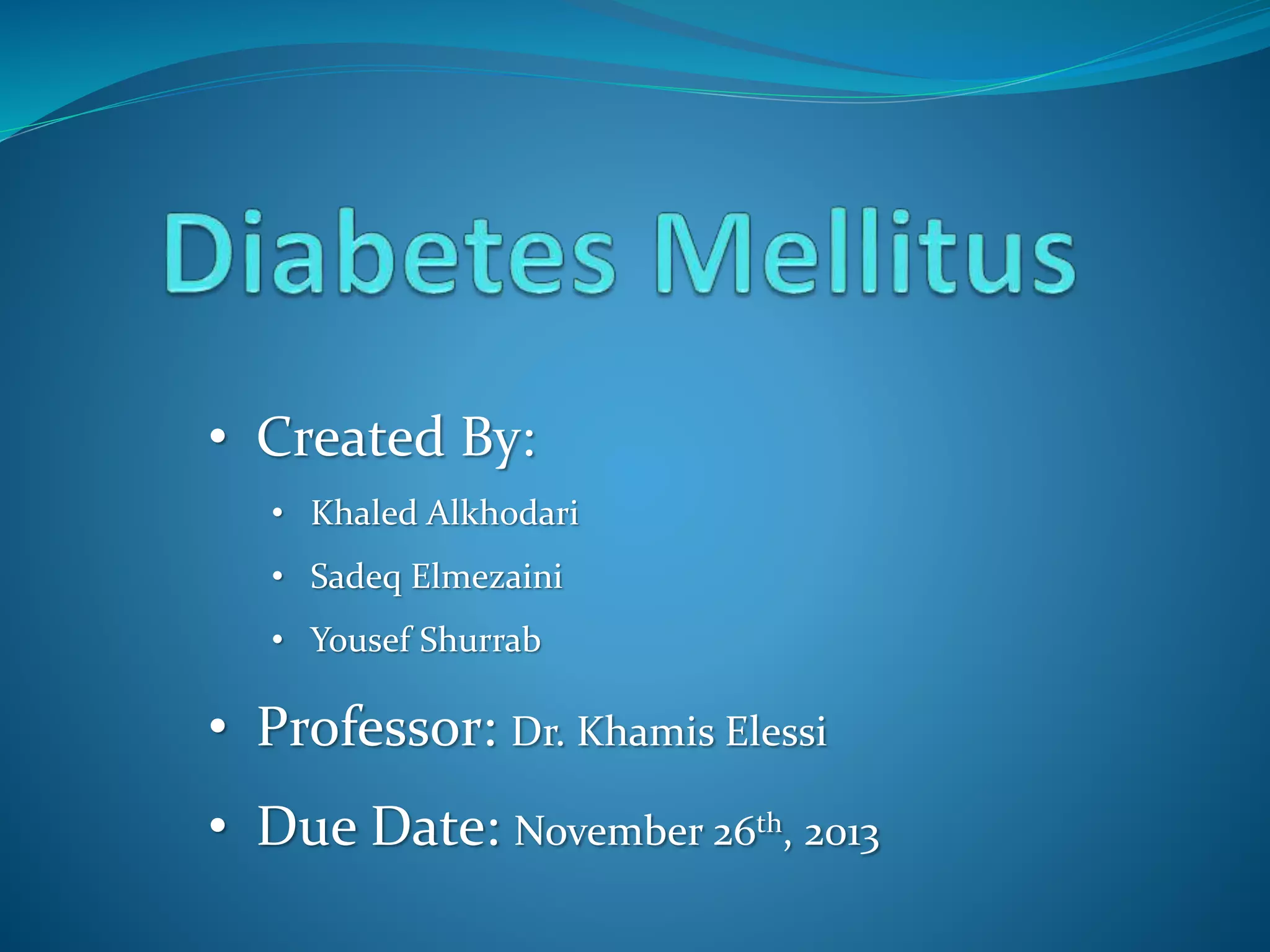 Diabetes | PPT