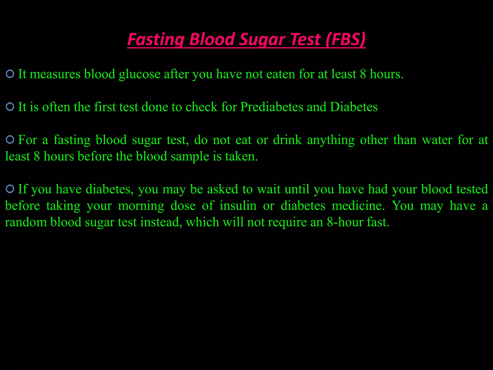 Diabetes test | PPTX