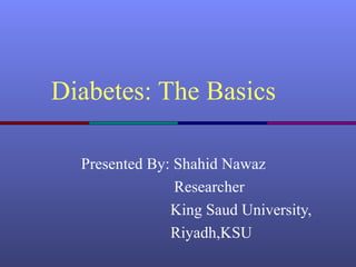 Diabetes thebasics | PPT