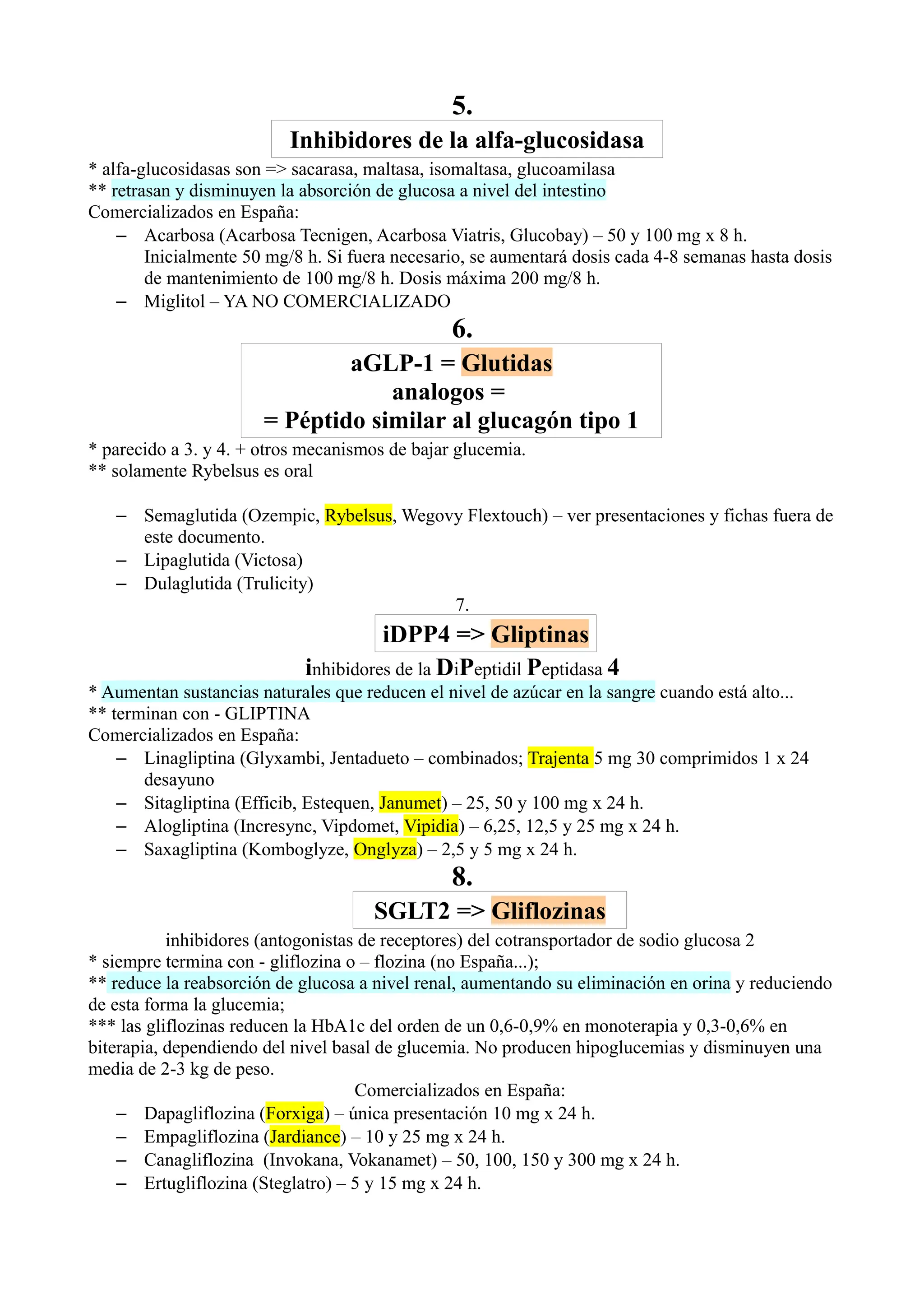 ANTIDIABETICOS ORALES - 2024- CLASIFICACIÓN Y AGRUPACIÓN | PDF
