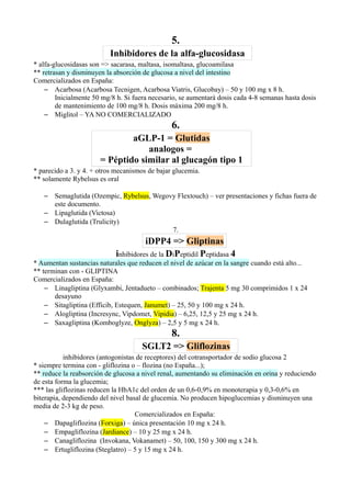 ANTIDIABETICOS ORALES - 2024- CLASIFICACIÓN Y AGRUPACIÓN | PDF