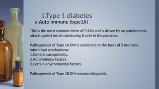 DIABETES TYPE 1 epidemology and pathogenisis short way | PPT