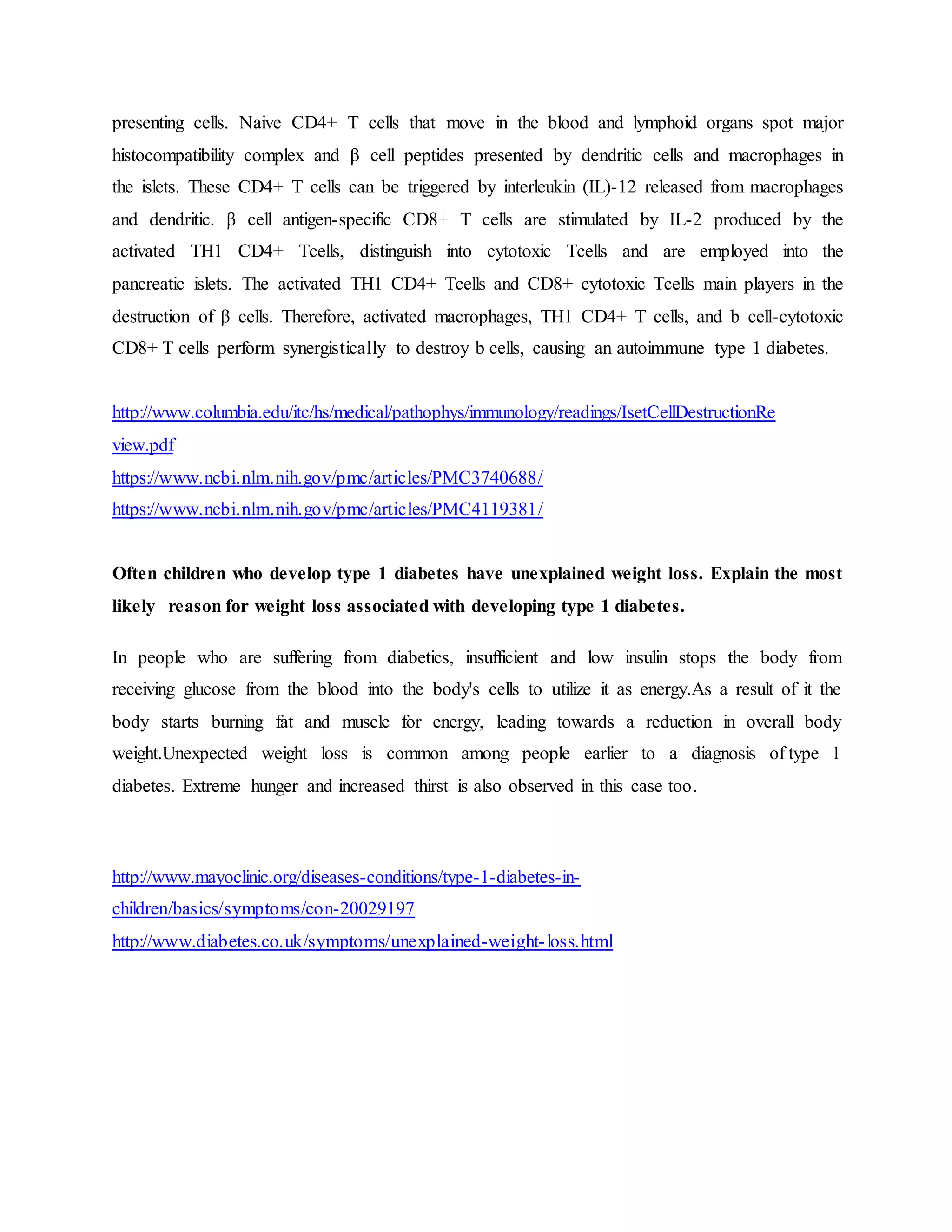 Case Study On Diabetes type 1 case study | DOCX