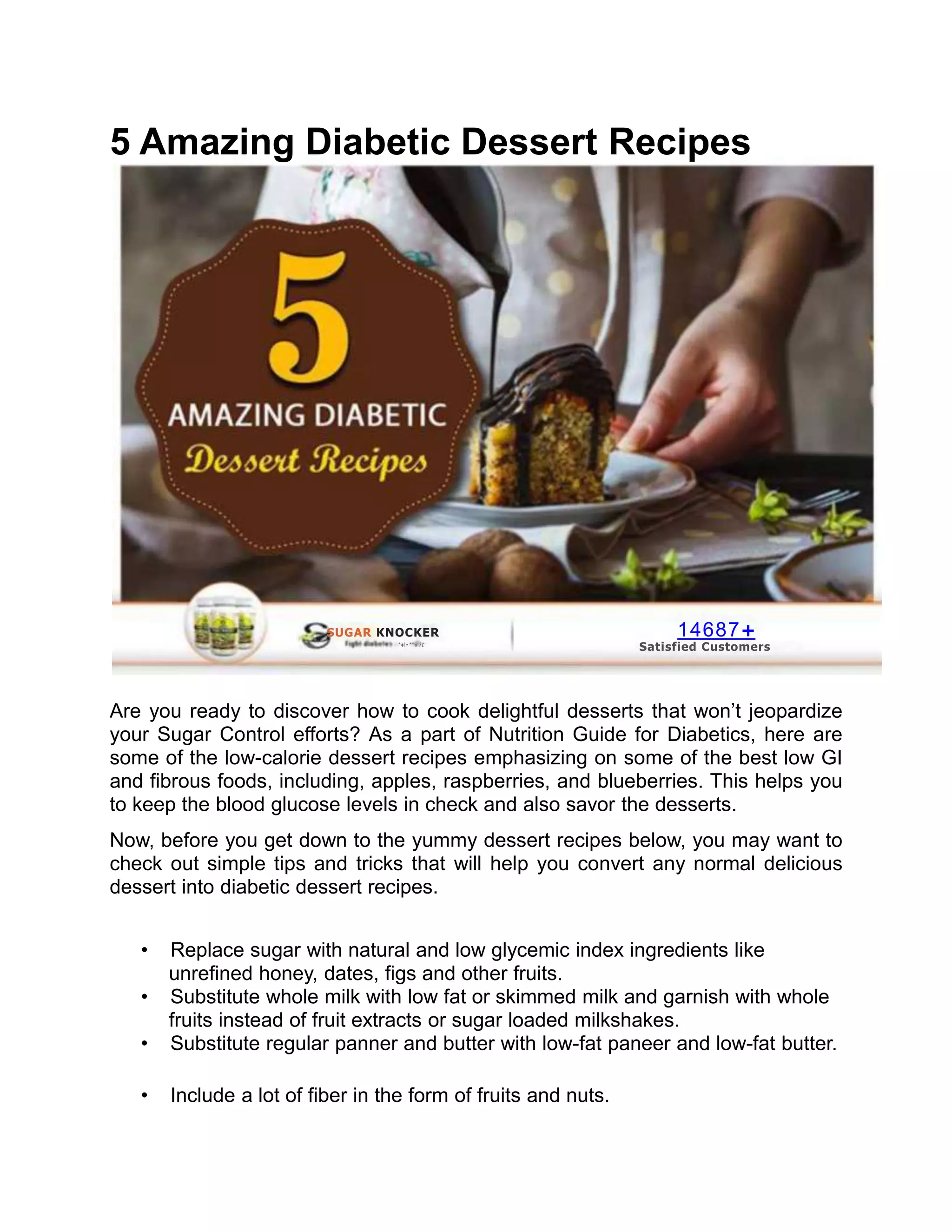 5 Amazing Diabetic Dessert Recipes | PPT