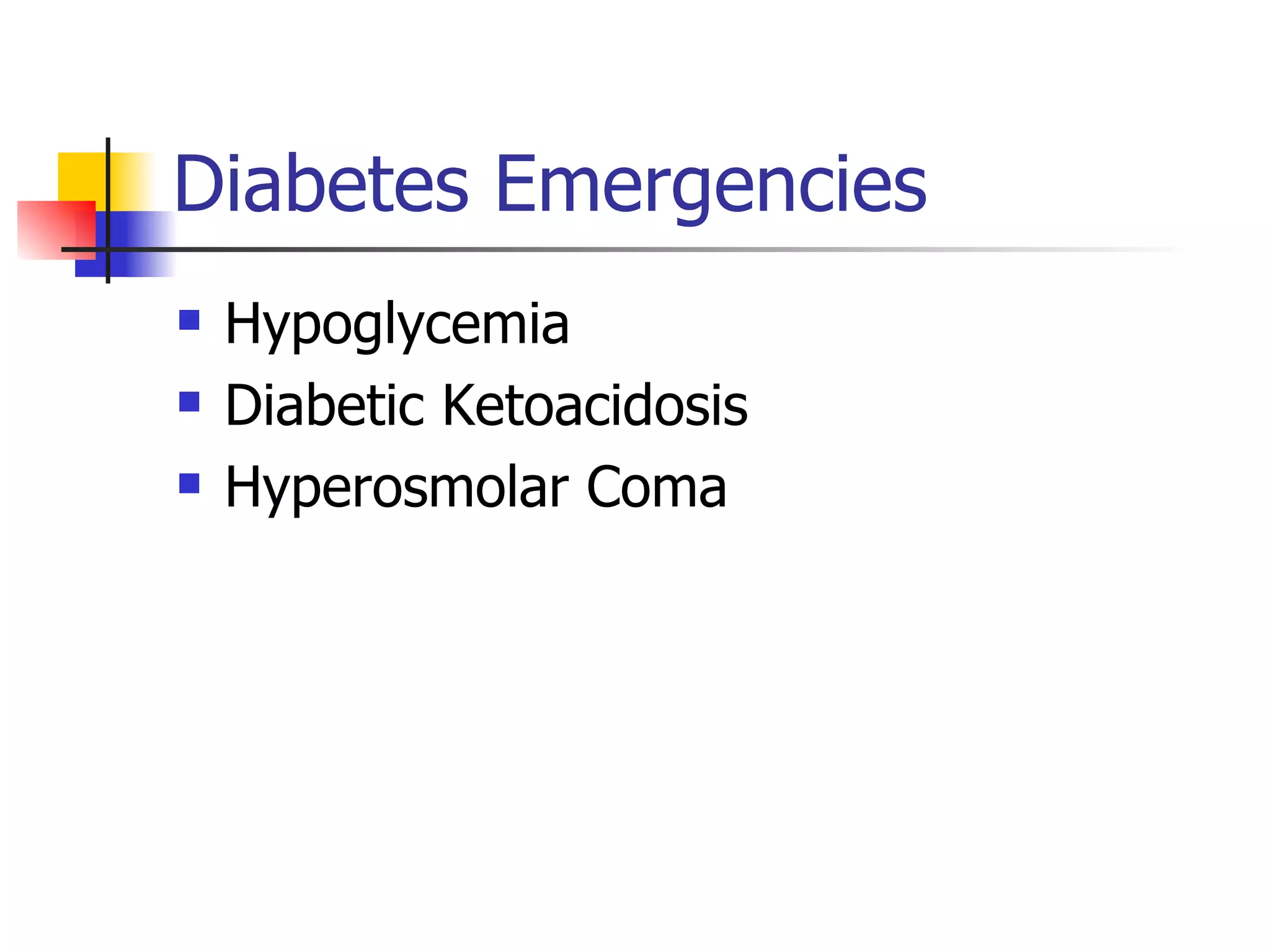 Diabetic Emergencies | PPT