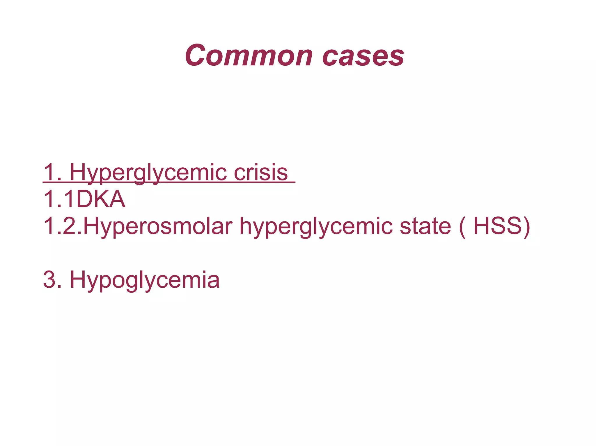 diabetic emergency urgency | ODP