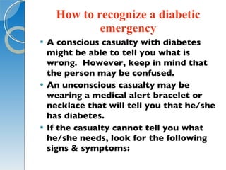 Diabetic Emergancy | PPT | Diabetes | Diseases and Conditions