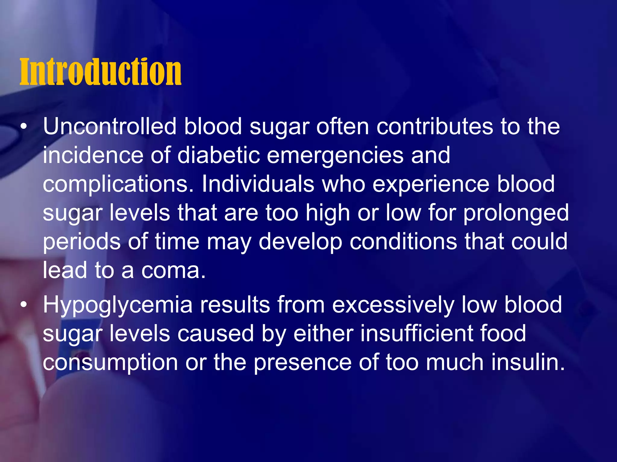 Diabetic emergencies | PPTX