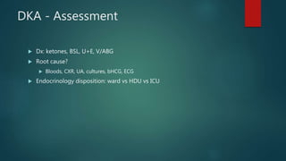 Diabetic emergency management | PPTX