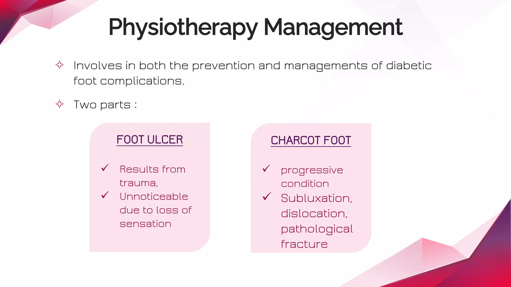Diabetic foot - Physiotherapy | PPTX