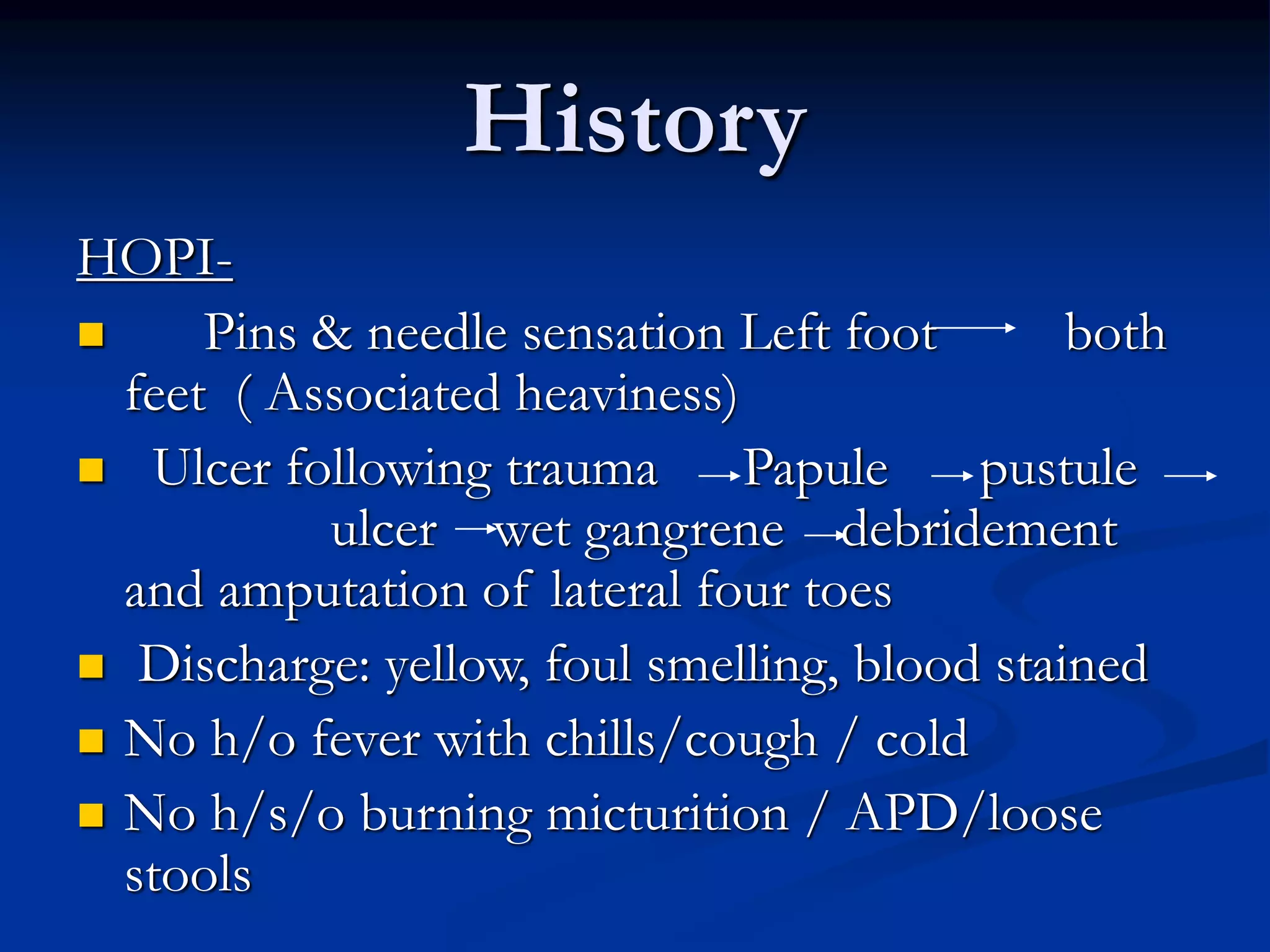 Diabetic foot case presentation | PPTX