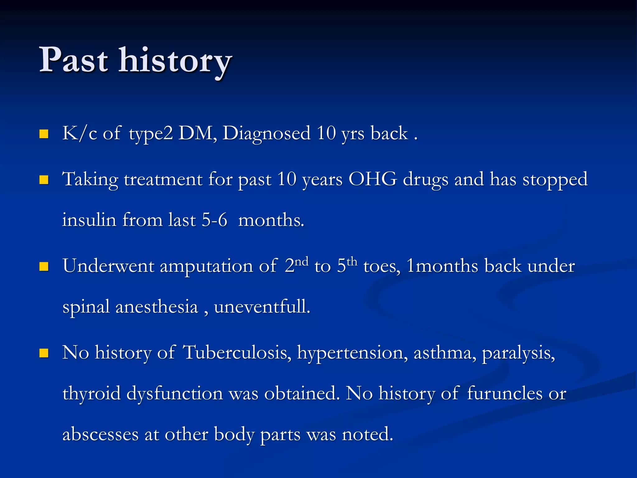 Diabetic foot case presentation | PPTX
