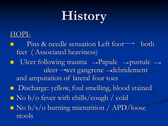 Diabetic foot case presentation | PPTX