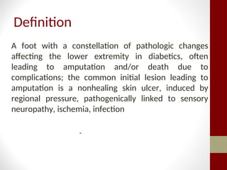 diagnosis, etiology,management of diabetic foot | PPT