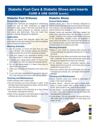 Diabetic foot care & Shoe Inserts | PDF