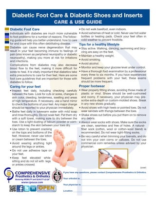 Diabetic Foot Care Brochure