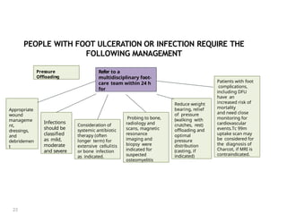 DIABETIC FOOT ULCER clinical features and management | PPTX