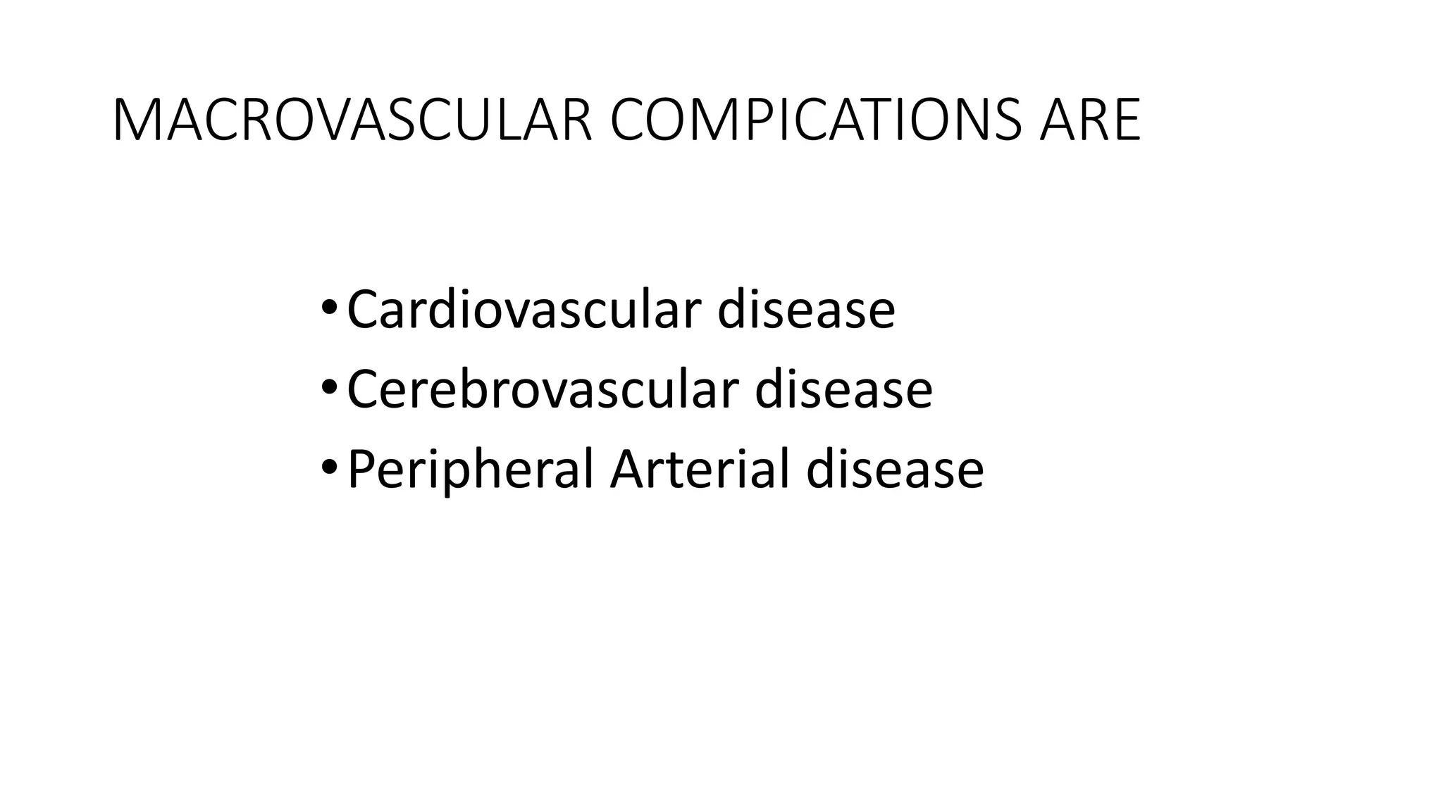 Macrovascular Complications of Diabetes | PPTX