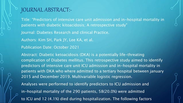Diabetic ketoacidosis Management.ppt for Nursing Students | PPTX