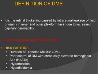 Diabetic macular edema | PPTX